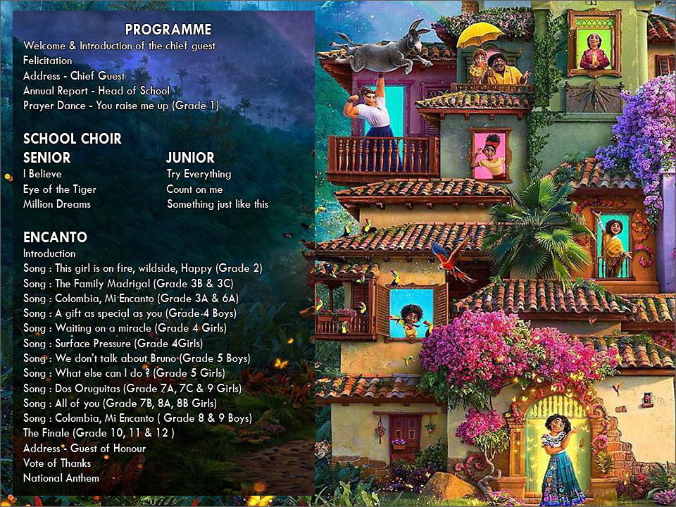 Velammal Global School, Puzhal | ENCANTO Musical - Live Webcast